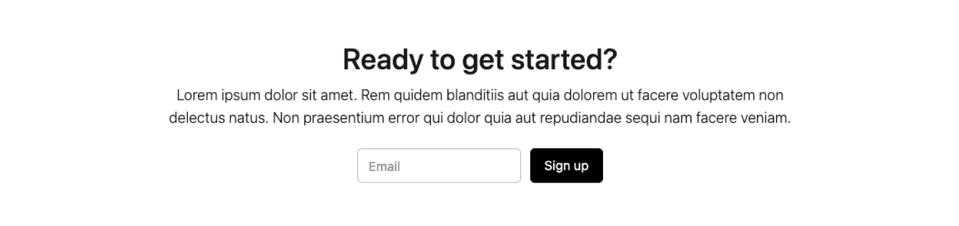 Simple CTA With Email Form | Free Webflow Component